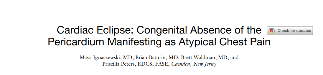 Ausência Congênita de Pericárdio: caso clínico - Blog Ecope